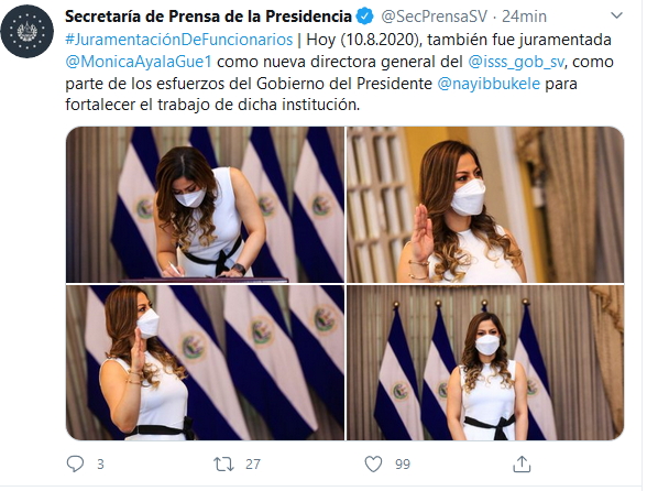 Recién nombrada titular de la DNM es juramentada como nueva directora del ISSS – International TV